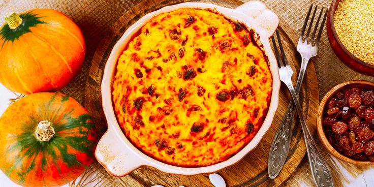 Reteta caserolă de dovleac și mei cu mere și stafide - Retete.md